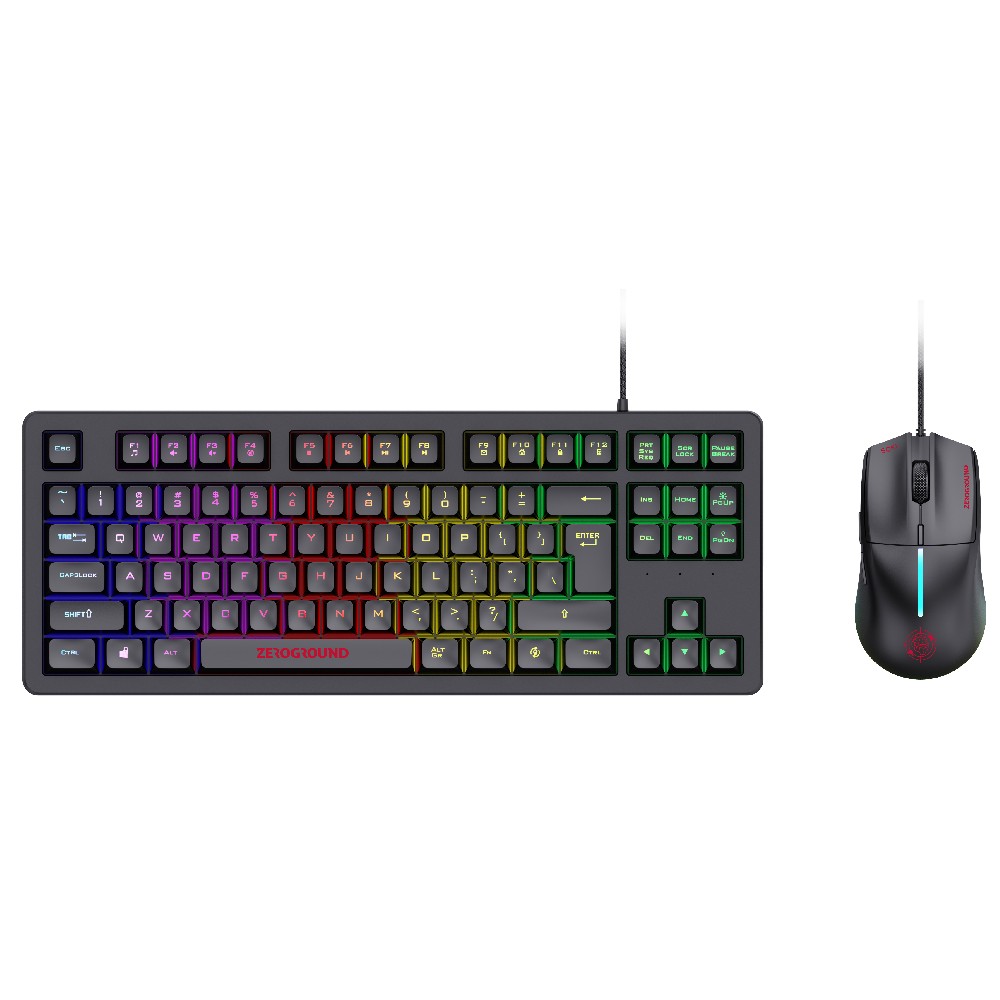 Gaming Wired Keyboard & Mouse RGB Zeroground KB-2300GUMS SOKI v3.0 ...